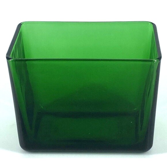 napco | Art | Vintage Dark Emerald Green Glass Rectangular Planter ...